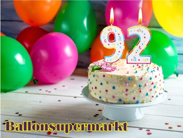 Zahlenkerze 2 Colorful, Geburtstagsdekoration