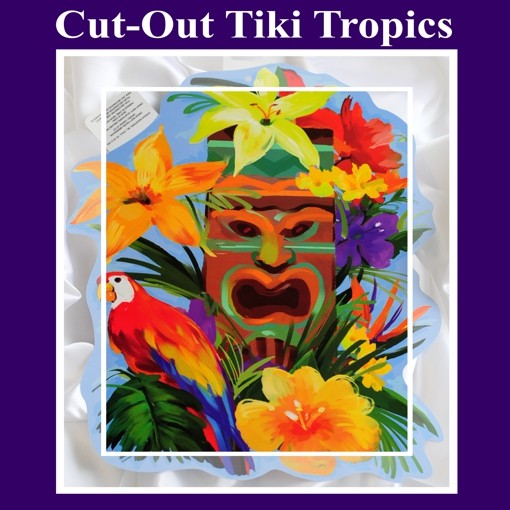 Cut-Out Tiki Tropics, Partydekoration Mottoparty Hawaii