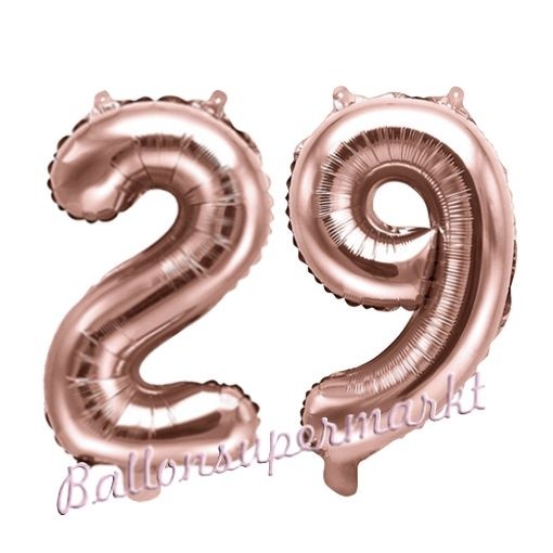 Zahlen-Luftballons aus Folie, Zahl 29 zum 29. Geburtstag und Jubiläum ...