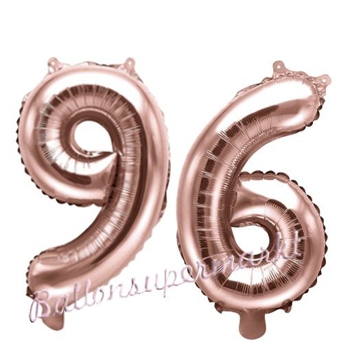 Zahlen-Luftballons aus Folie, Zahl 96 zum 96.Geburtstag und Jubiläum ...