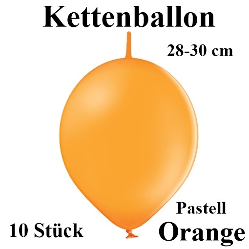 Link a Loon, Kettenballons, orange, 10 Stück - Link o Loons Luftballons ...