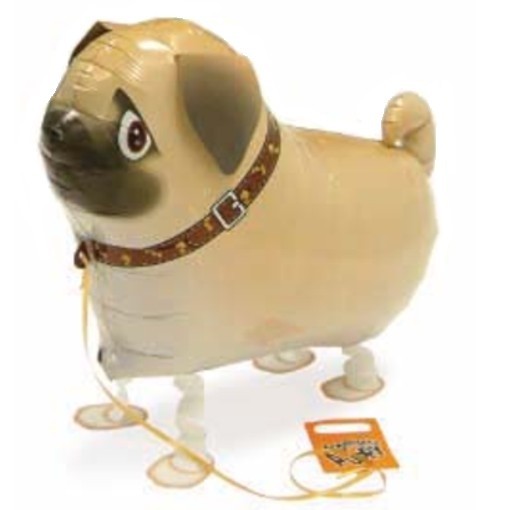 Airwalker Luftballon Mops, Airwalker Luftballon aus Folie mit Helium