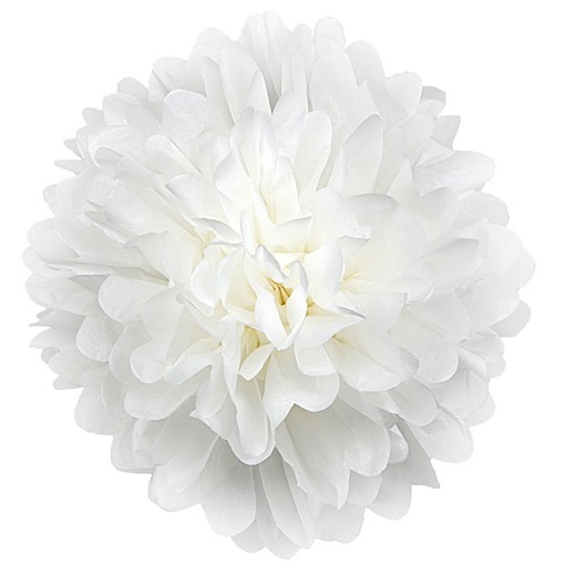 Pompoms, Weiß, 25 cm, 10er Set