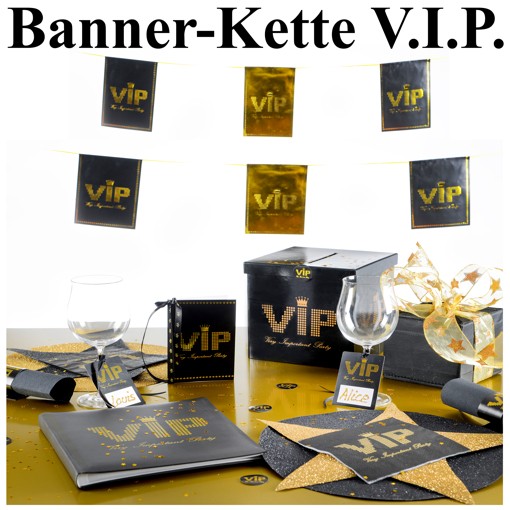Partybanner Glitz and Glam, Partydekoration Mottoparty Hollywood VIP