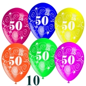 Luftballons zum 50. Geburtstag