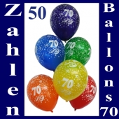 Luftballons zum 70. Geburtstag
